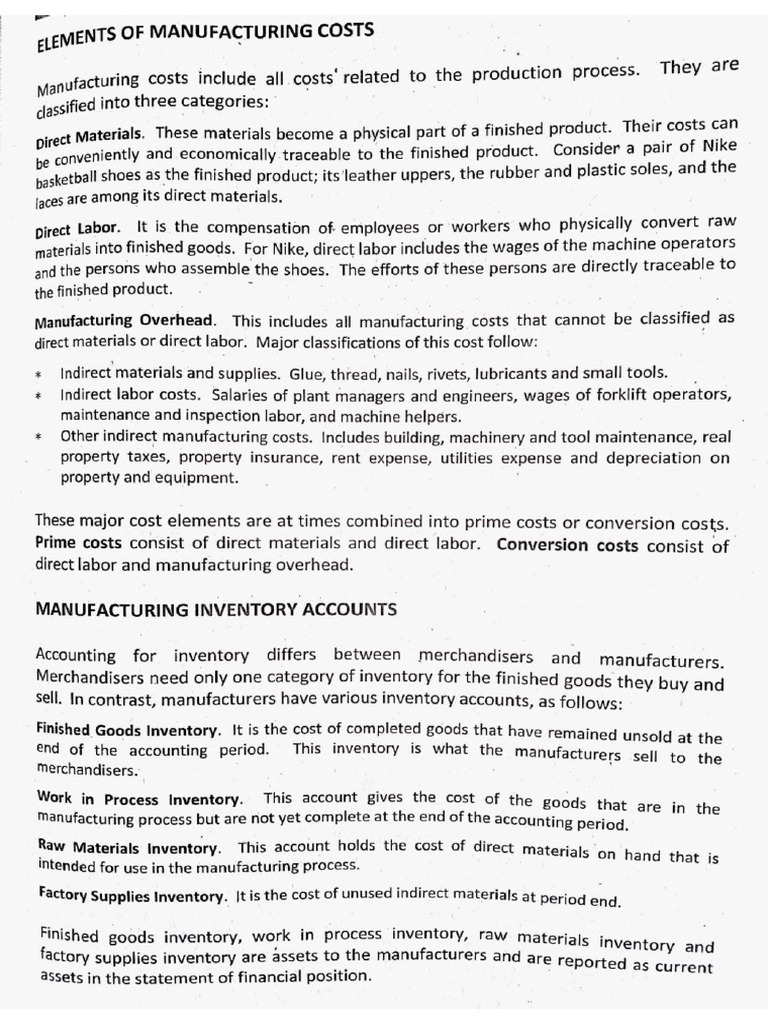 Income Statement For Manufacturing Business | PDF