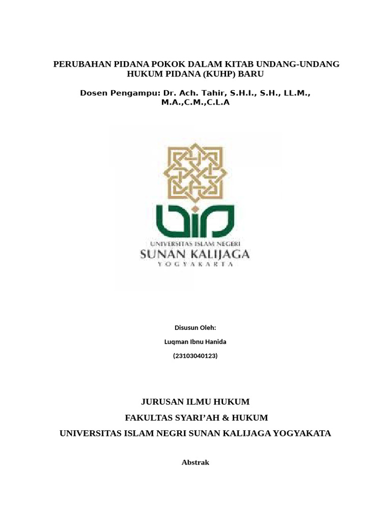 MAKALAH PIDANA | PDF