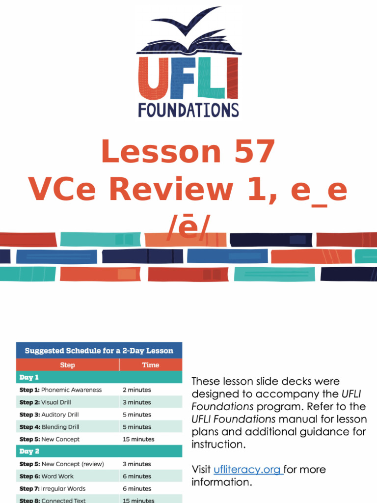 57 - Slides - UFLIFoundations e - e VCe Review | PDF