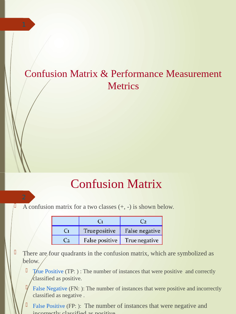JNN 5.2 Confusion Matrix and Performance Evaluation Metrics | PDF | Sensitivity And Specificity ...