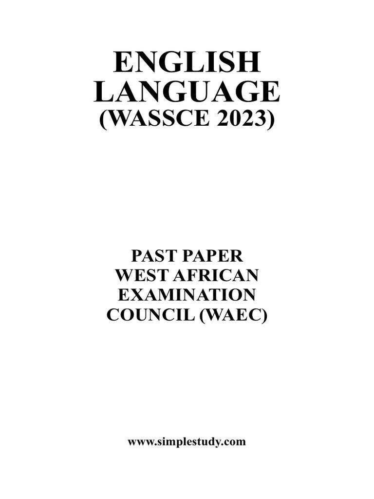 WAEC 2023 English Past Questions | PDF