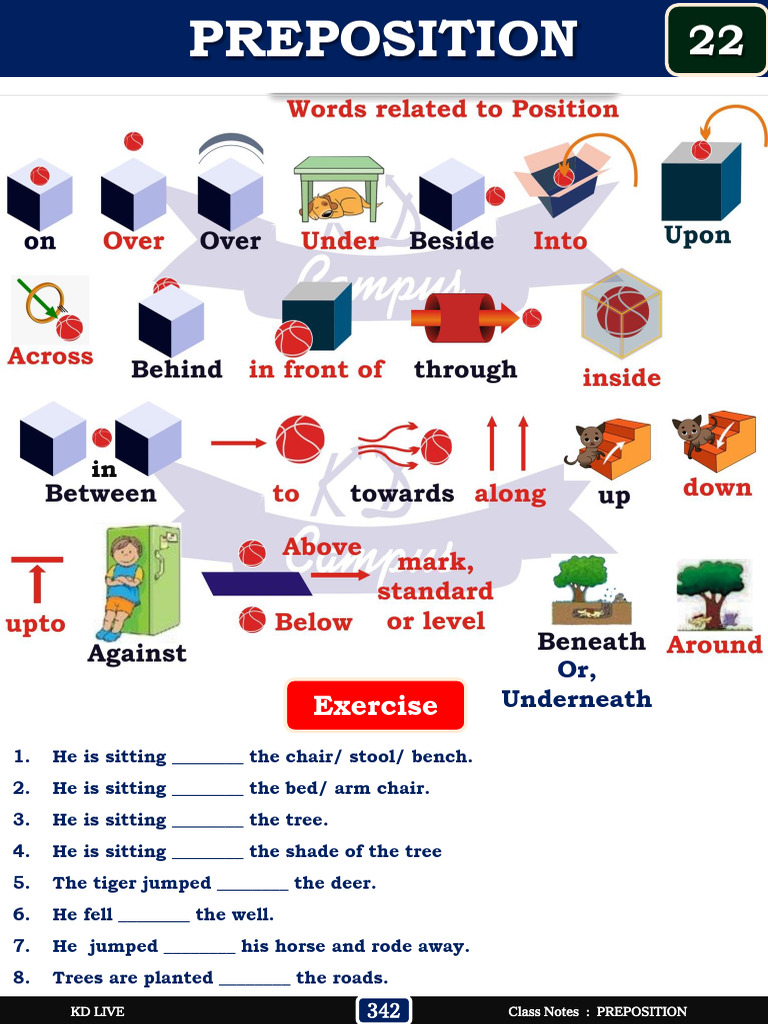 Preposition | PDF | Noun | Verb