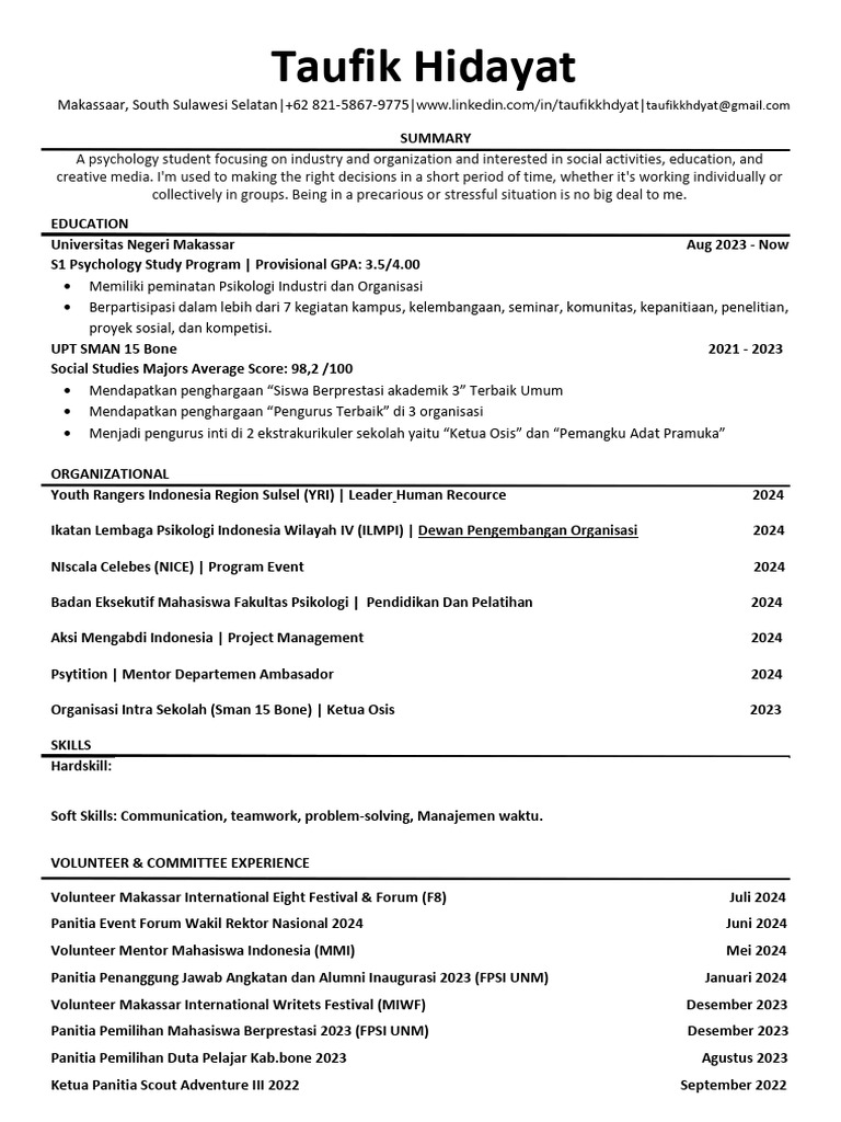 Cv Taufik Hidayat Ted x | PDF