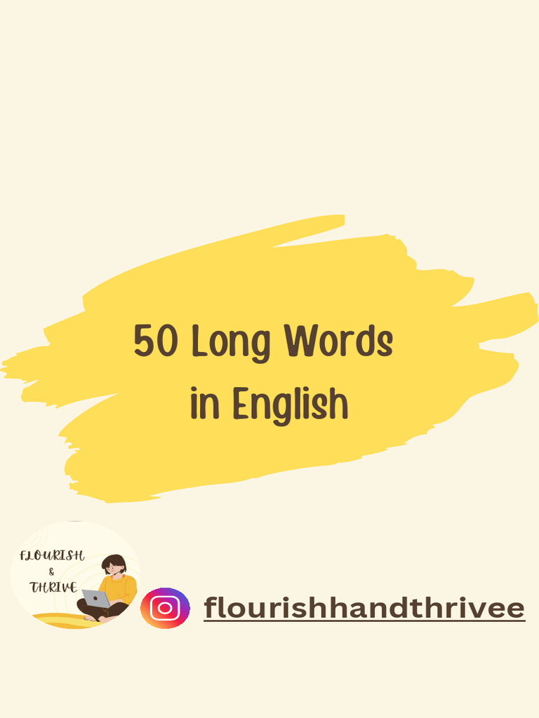 50 Long English Words Explained | PDF