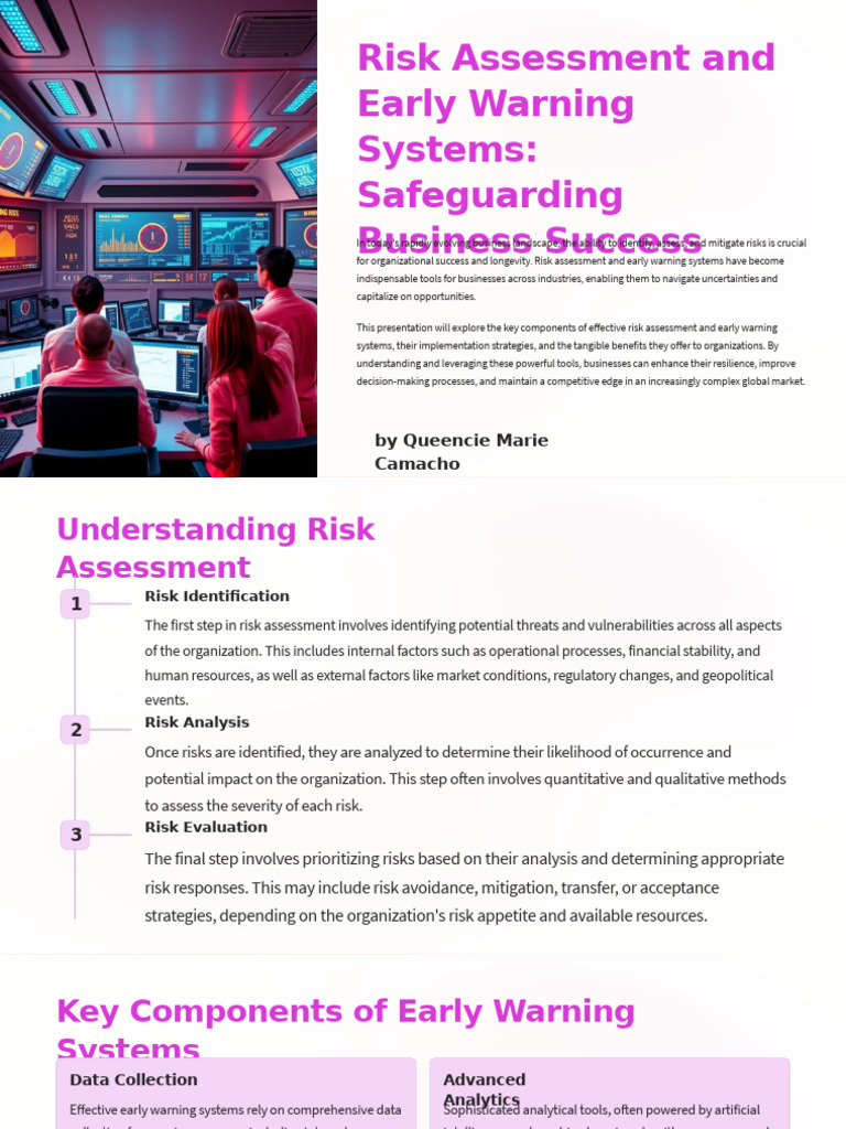 Risk Assessment and Early Warning Systems Safeguarding Business Success ...