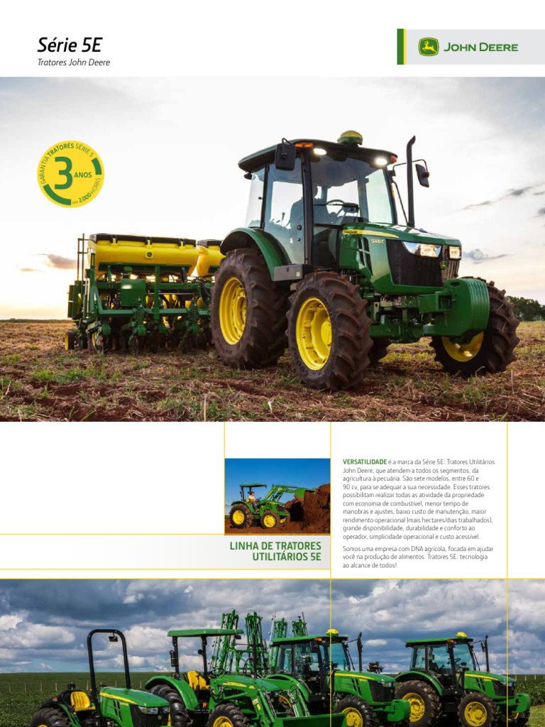 Ficha Técnica John Deere 5060E | PDF | Trator | Motores