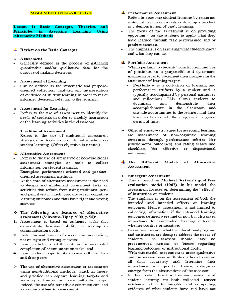 ASL 2 NOTES | PDF | Educational Assessment | Learning