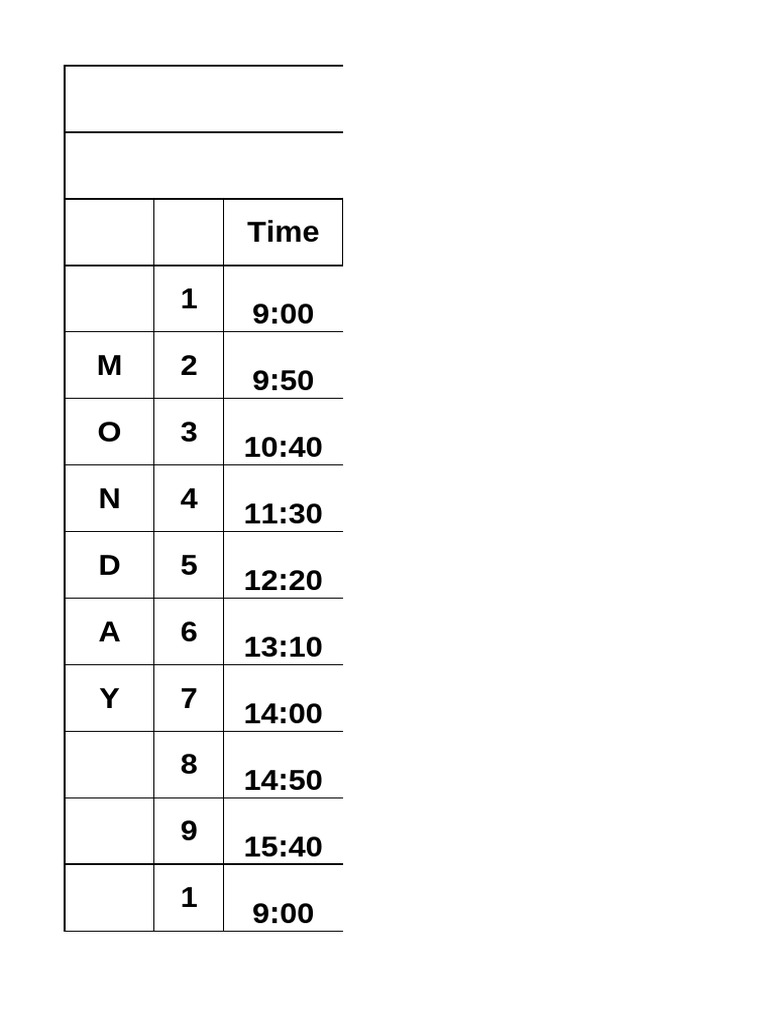 Cse Time Table Jan To May 2025 | PDF