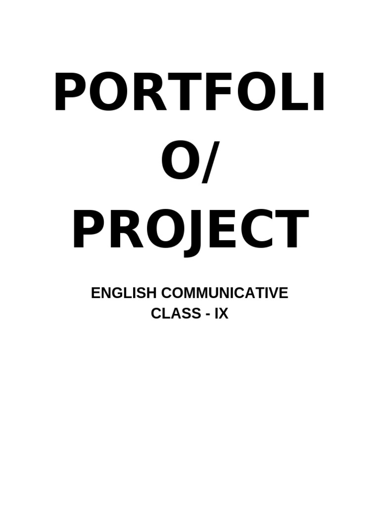 English Portfolio. Term-2 | PDF