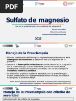 Protocolo de Sulfato de Magnesio 2024 | PDF | Enfermería | Hospital