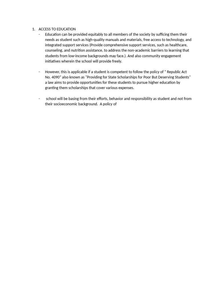Access To Education | PDF