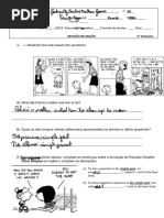 Atividades de Inglês: Simple Past com Cartoons | PDF | Métodos e ...