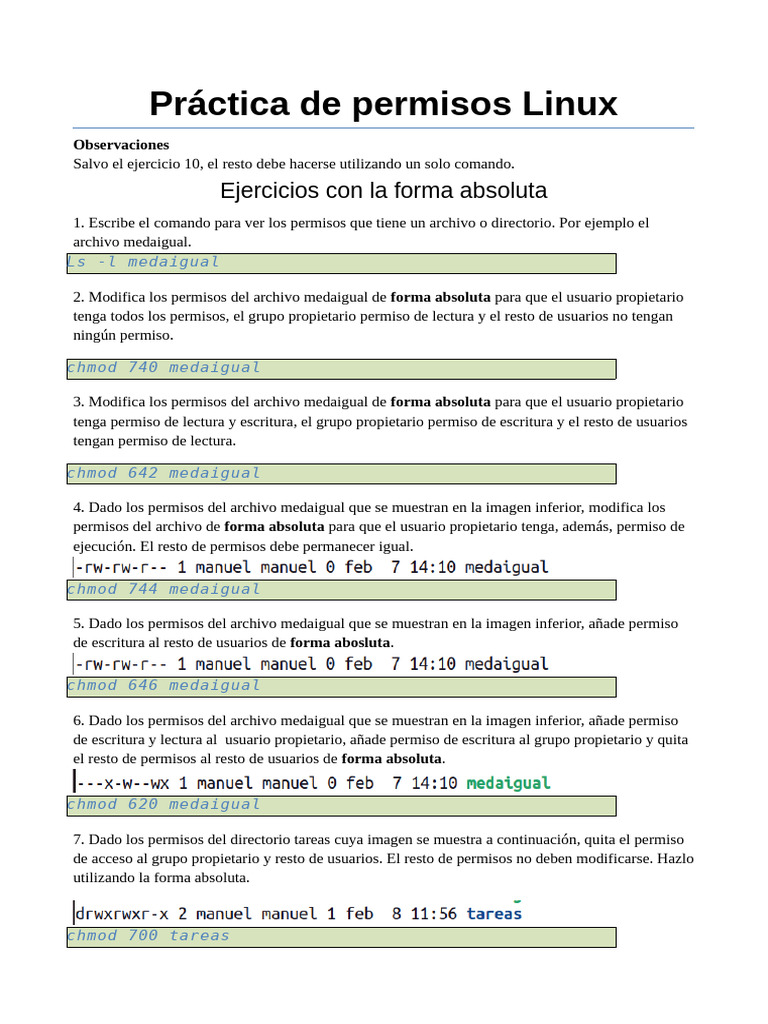 SI - 03 - Práctica de Permisos (1) | PDF | Archivo de computadora | Informática