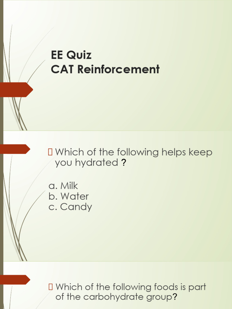EE Quiz Reinforcement | PDF