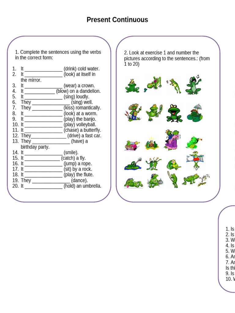 present-continuous-drills_9030 | PDF