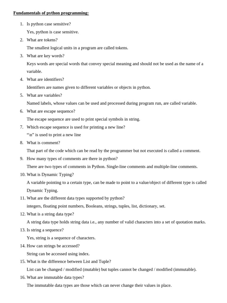 viva questions | PDF | Control Flow | Data Type