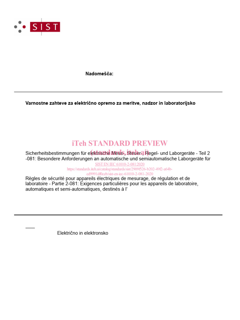 UL 61010-2-081 Safety Standard Overview | PDF | International ...