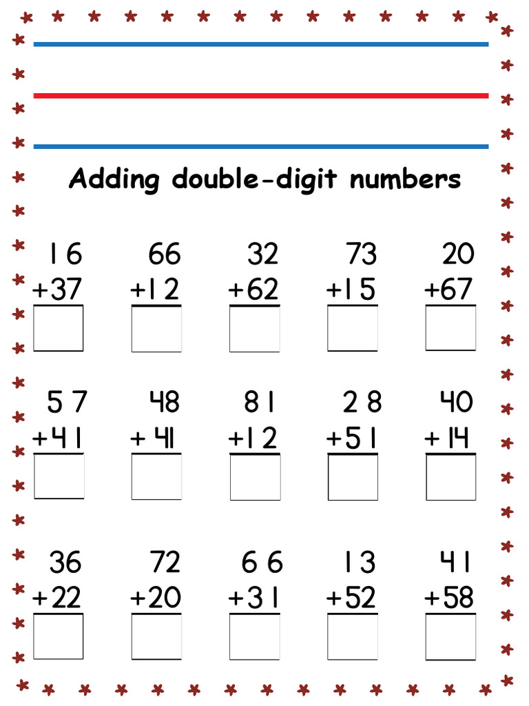 Double-Digit Addition Practice | PDF