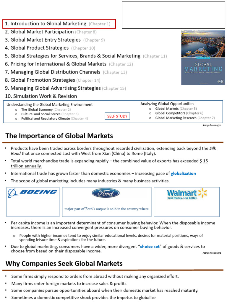 Global Marketing Lecture - Full | PDF | Marketing | Multinational ...