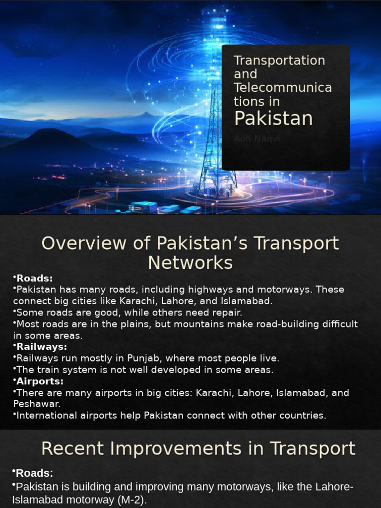 Transportation and Telecommunications in Pakistan | PDF | Pakistan ...