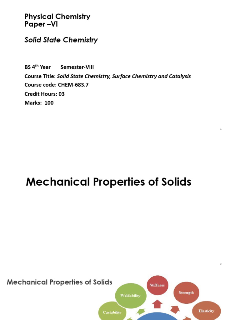 Mechanical Properties of Solids | PDF