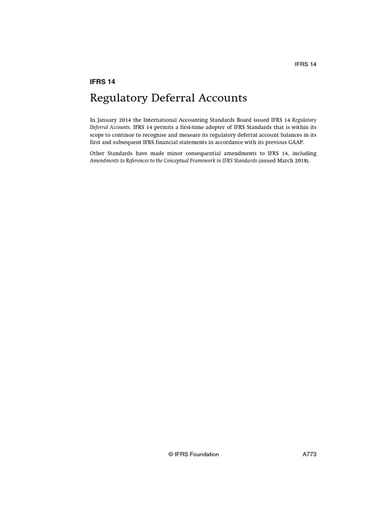 IFRS_14__Regulatory_Deferral_Accounts | PDF | International Financial ...