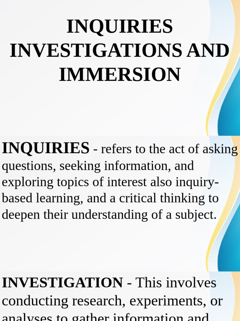 Inquiries and Investigations in Education | PDF | Methodology ...