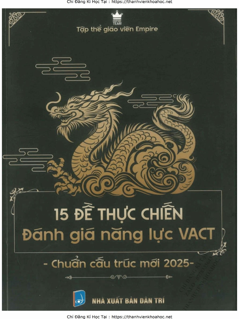 eBook 15 Đề Thực Chiến Đánh Giá Năng Lực v-Act Empire | PDF