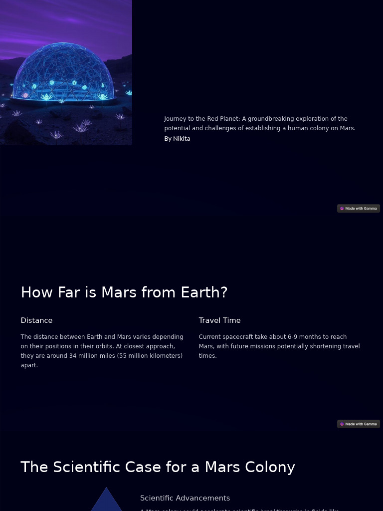 Colonizing Mars the Frontier of Human Exploration 2 | PDF