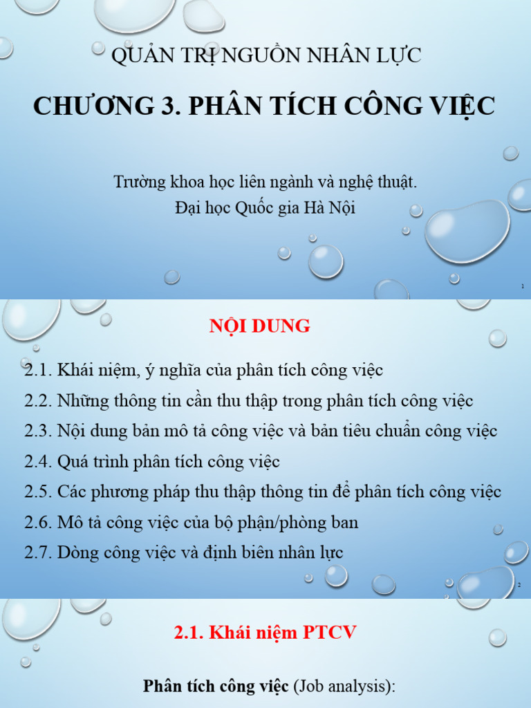 232. Chuong 3. Phan Tich Công Việc | PDF