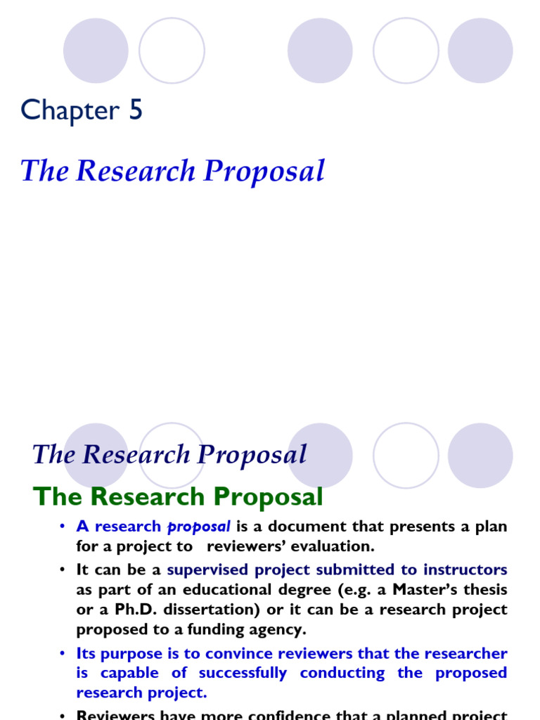 Chapter 5 The research Proposal | PDF | Thesis | Science