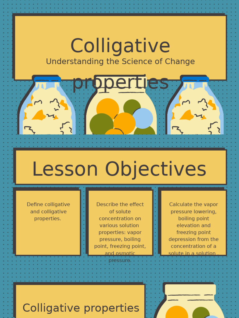 Colligative Properties | PDF | Physical Sciences | Scientific Phenomena