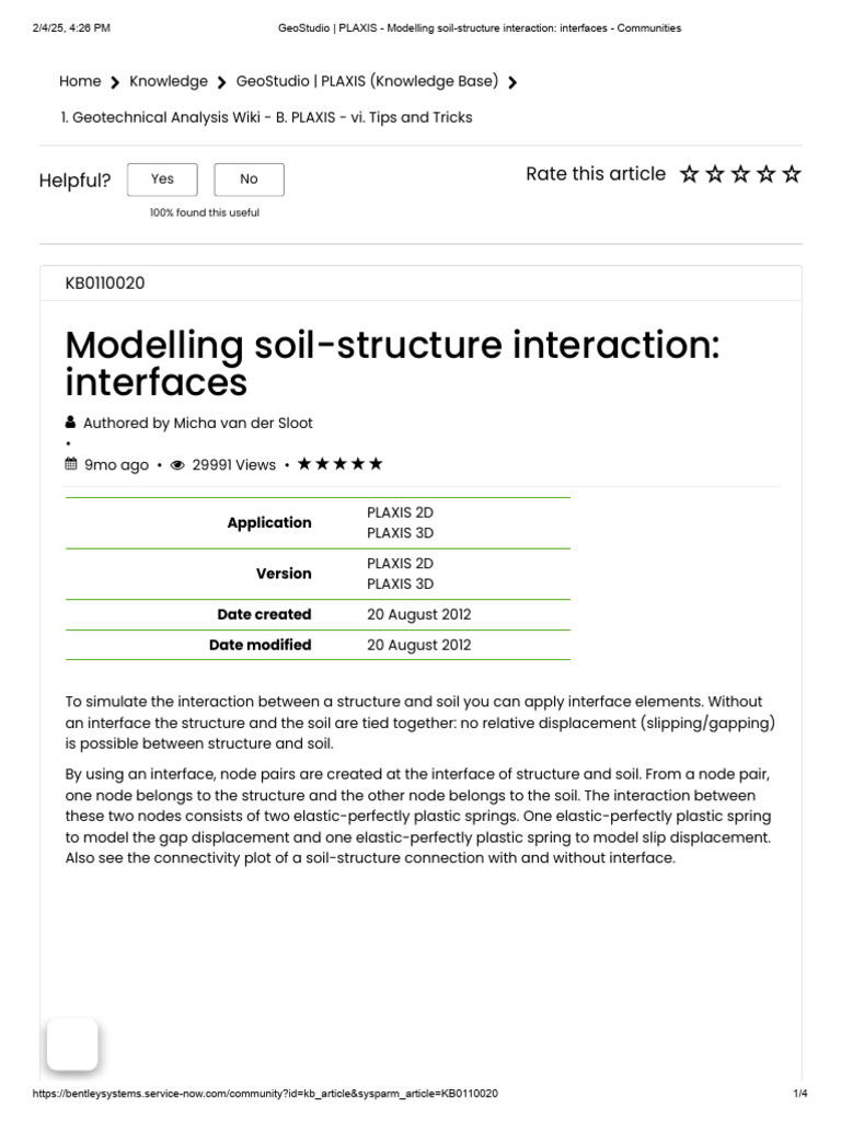 GeoStudio _ PLAXIS - Modelling soil-structure interaction_ interfaces ...