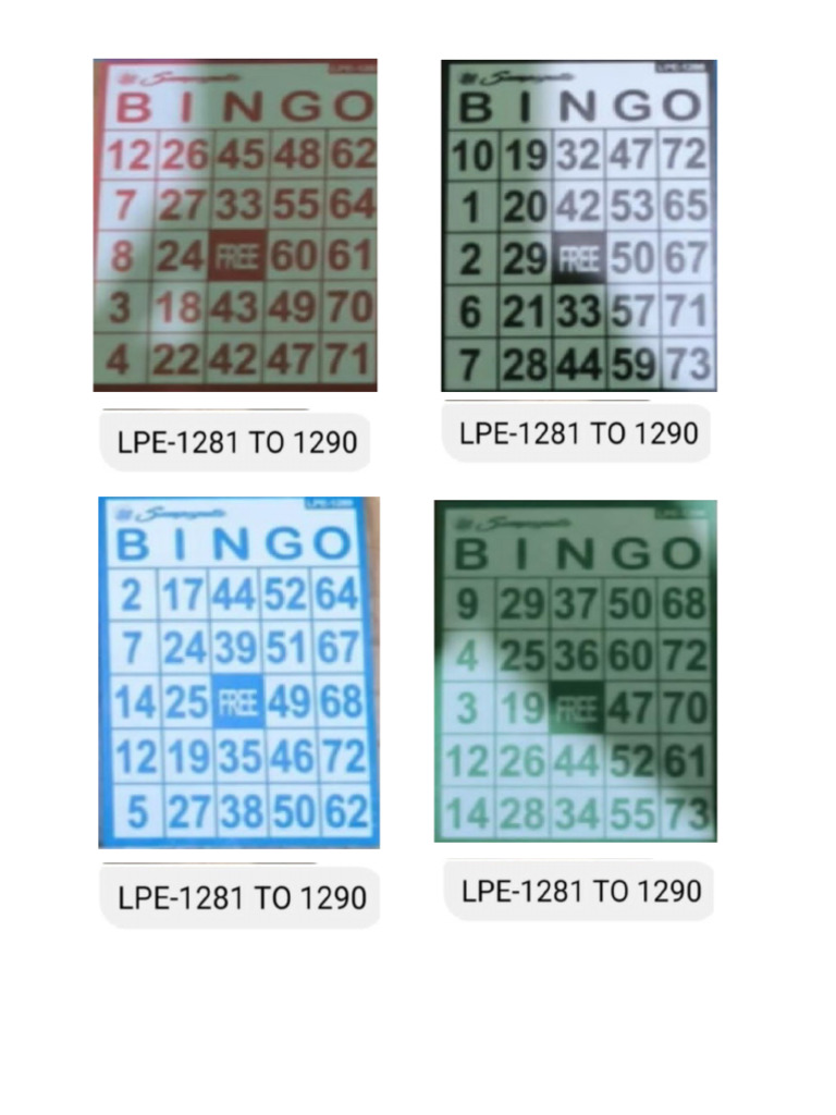 Bingo Cards | PDF