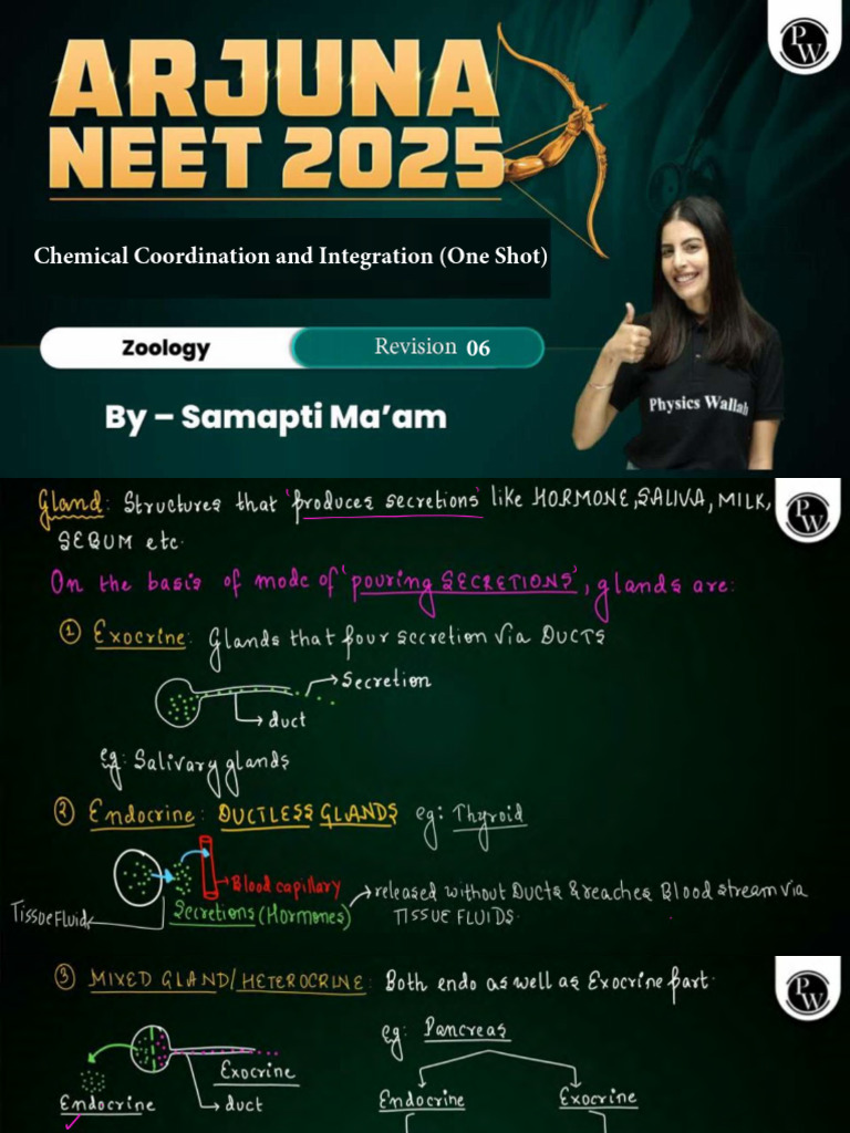 Chemical Coordination and Integration (One Shot) | PDF