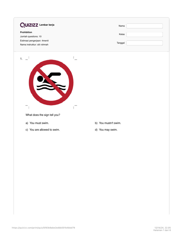 Prohibition Questions Worksheet | PDF