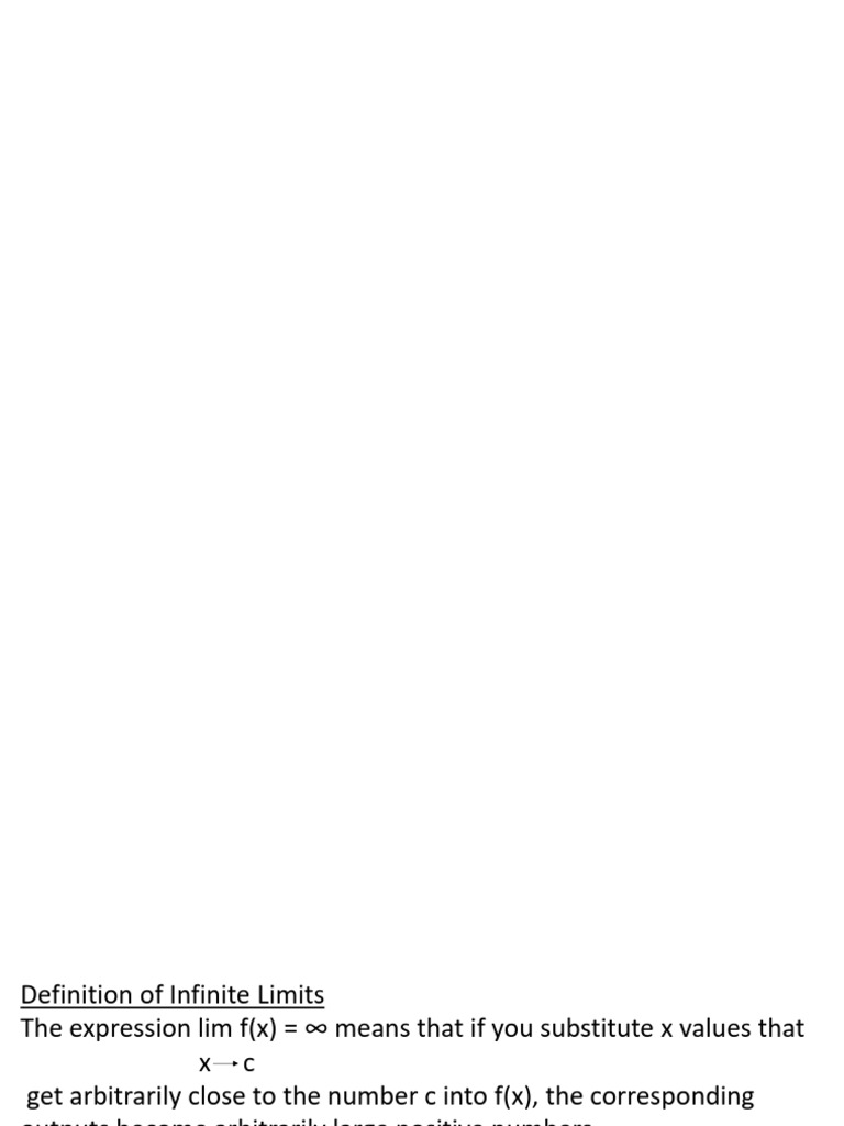 Understanding Infinite Limits in Functions | PDF | Function ...