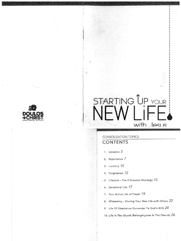 Starting Up Your New Life With Jesus | PDF