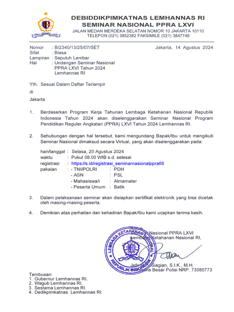 UND SEMINAR NASIONAL PPRA LXVI 2024 (VIRTUAL) | PDF