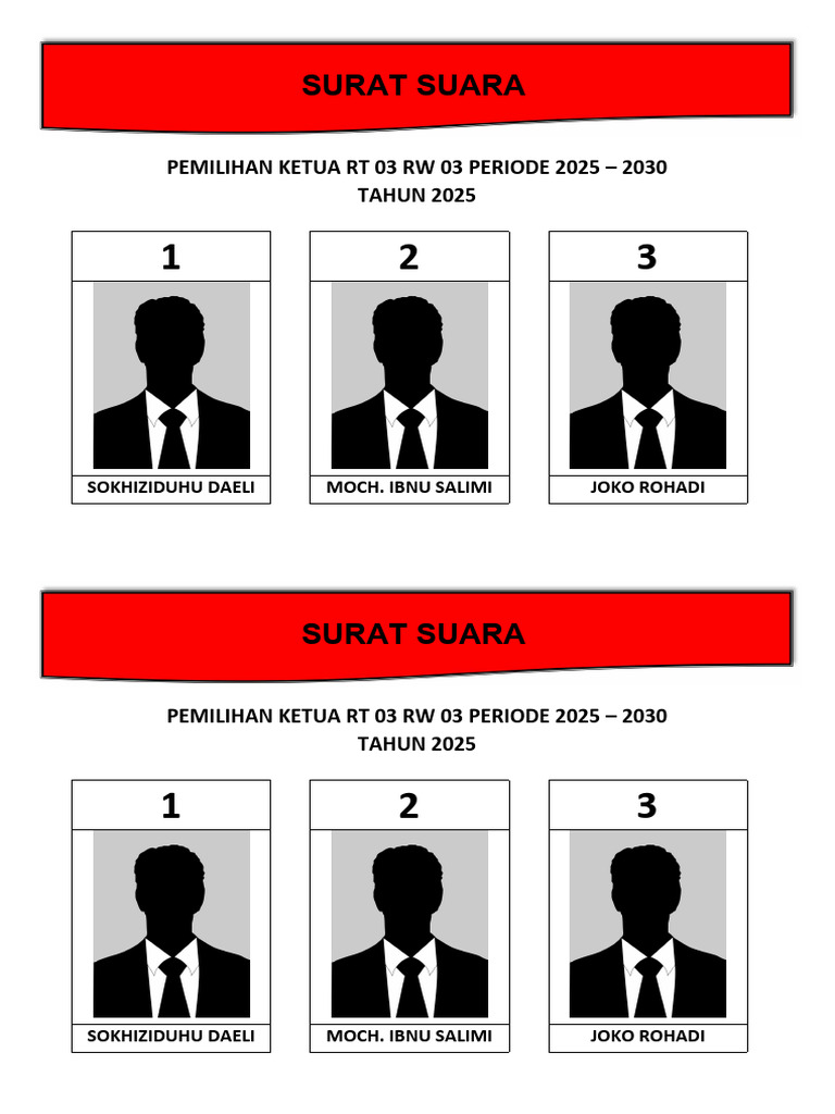 Surat suara rev3 | PDF