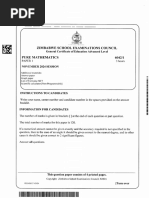 Zimsec 'A' Level Pure Maths Syllabus 2022 | PDF