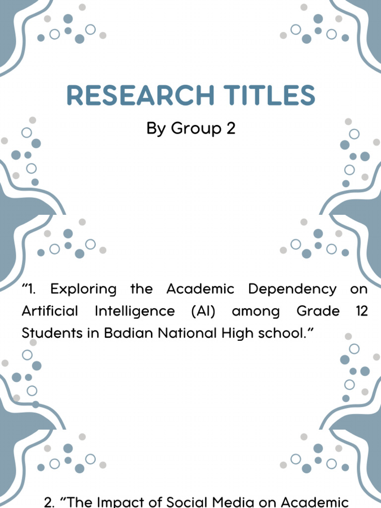 Research Titles | PDF