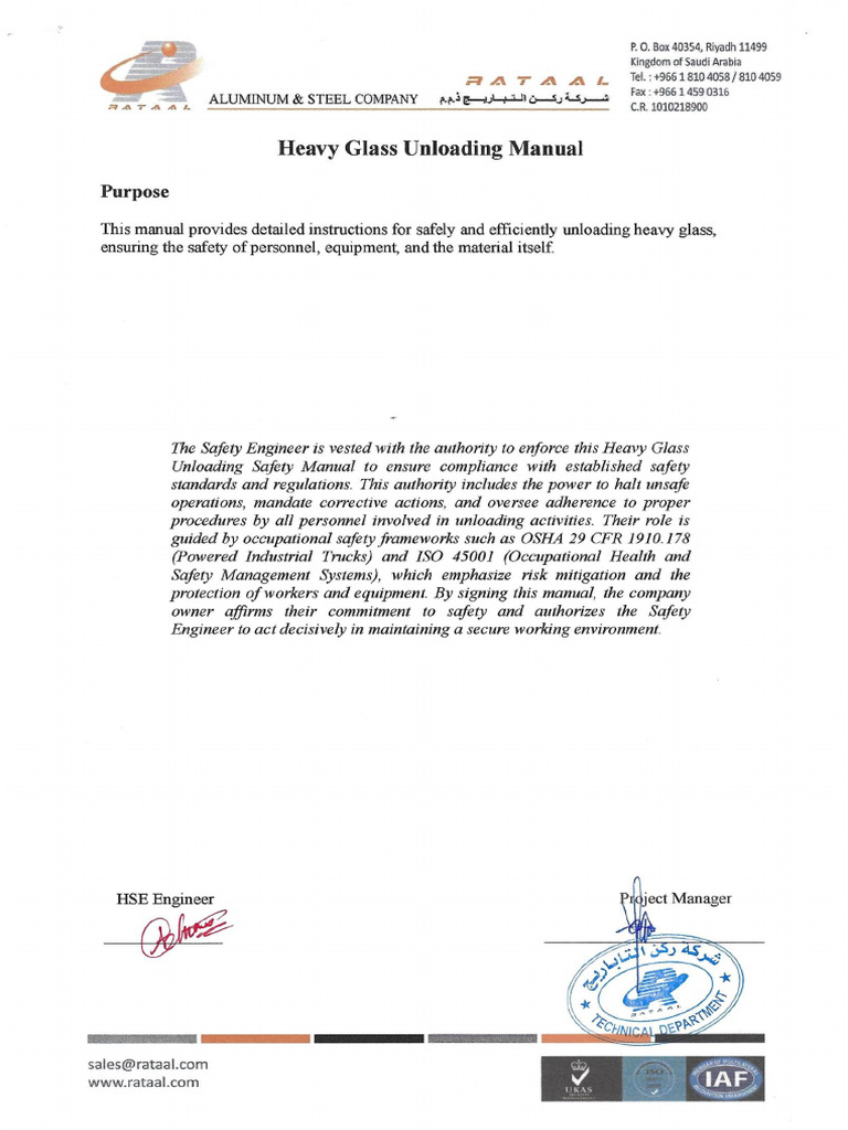Unloading manual | PDF | Forklift | Occupational Safety And Health
