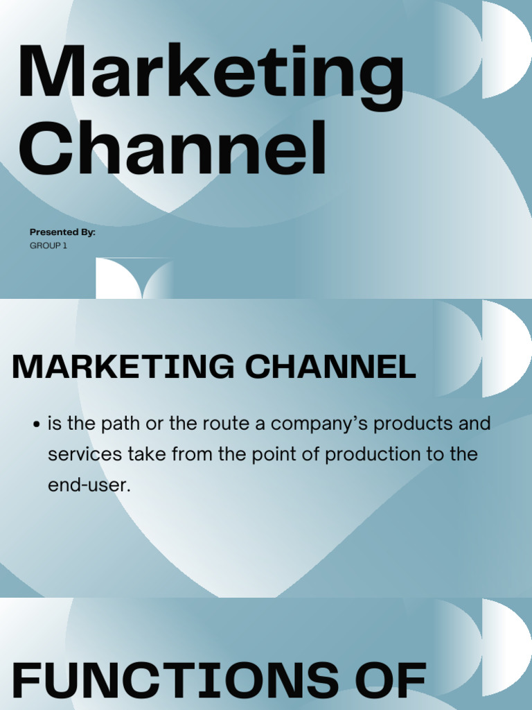 Functions and Types of Marketing Channels | PDF | Marketing | Target ...