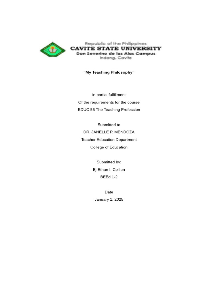 My Teaching Philosophy of Teaching | PDF | Goal | Learning