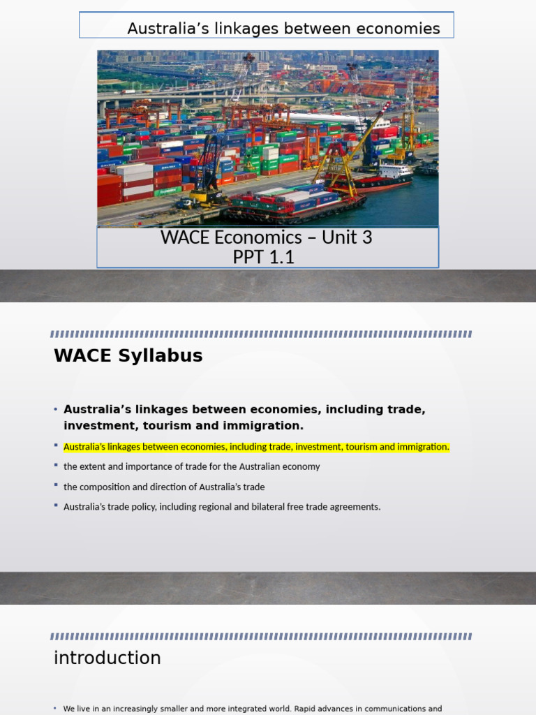 1.1 Australia's Linkages Between Economies | PDF | Exports | Australia