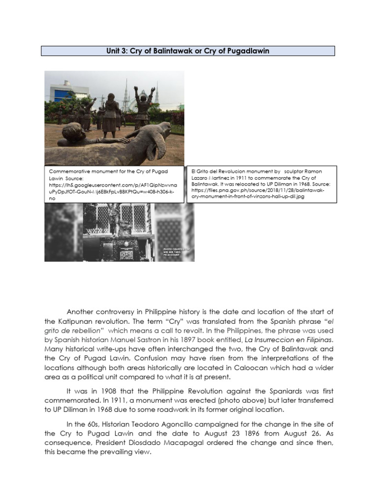 Balintawak or Pugadlawin | PDF | Philippines | Spanish East Indies
