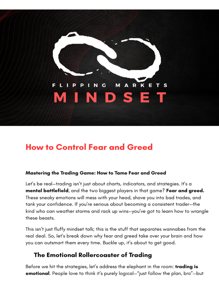 Mastering Fear and Greed in Trading | PDF | Fear