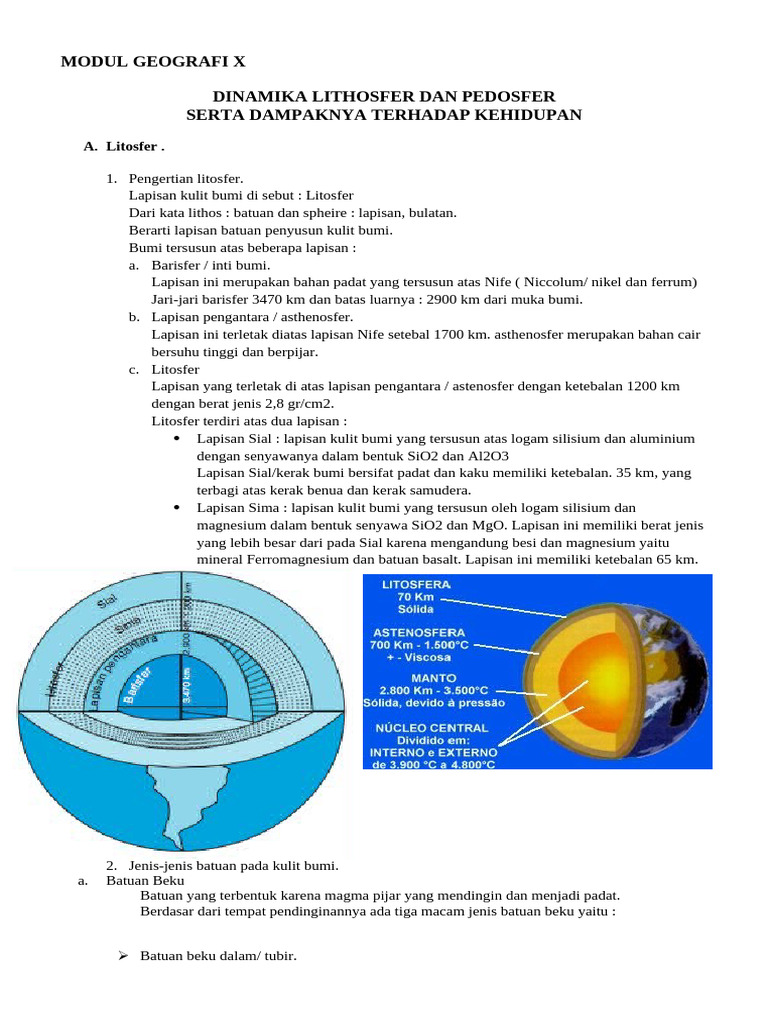 Dinamika Litosfer dan Pedosfer dalam Geografi | PDF