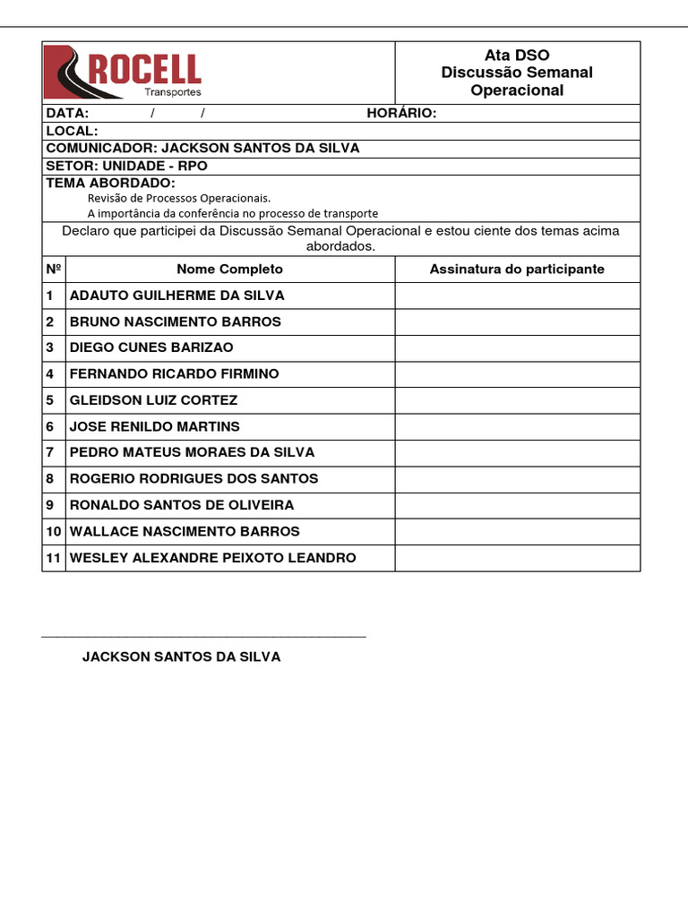 Ata DSO MODELO | PDF